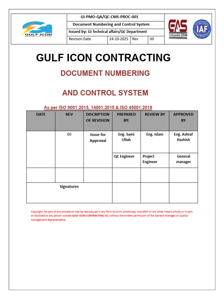 Documents Numbering and Control Procedures | PDF | Quality Assurance | Business