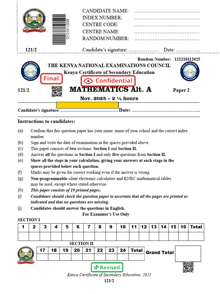 121-2 - Maths PP2 2025 MS Printable | PDF | Circle | Mathematics