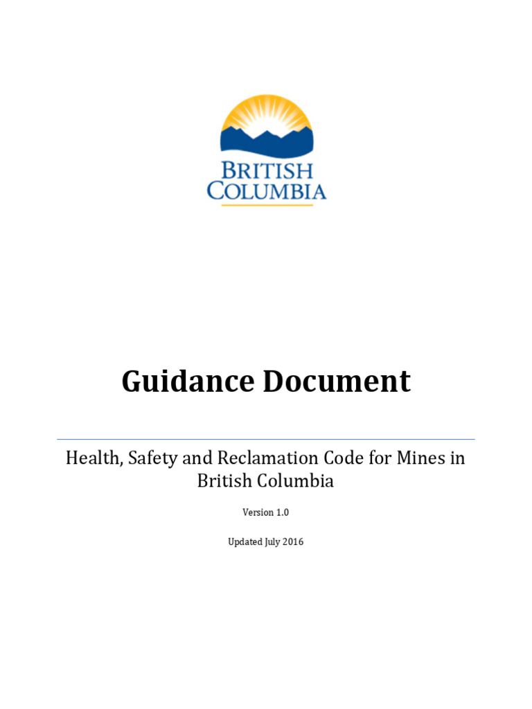 BC Mines Health and Safety Code Guide | PDF | Risk | Dam