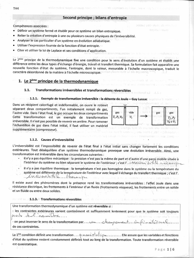 MPII TH4 Cours Complet | PDF