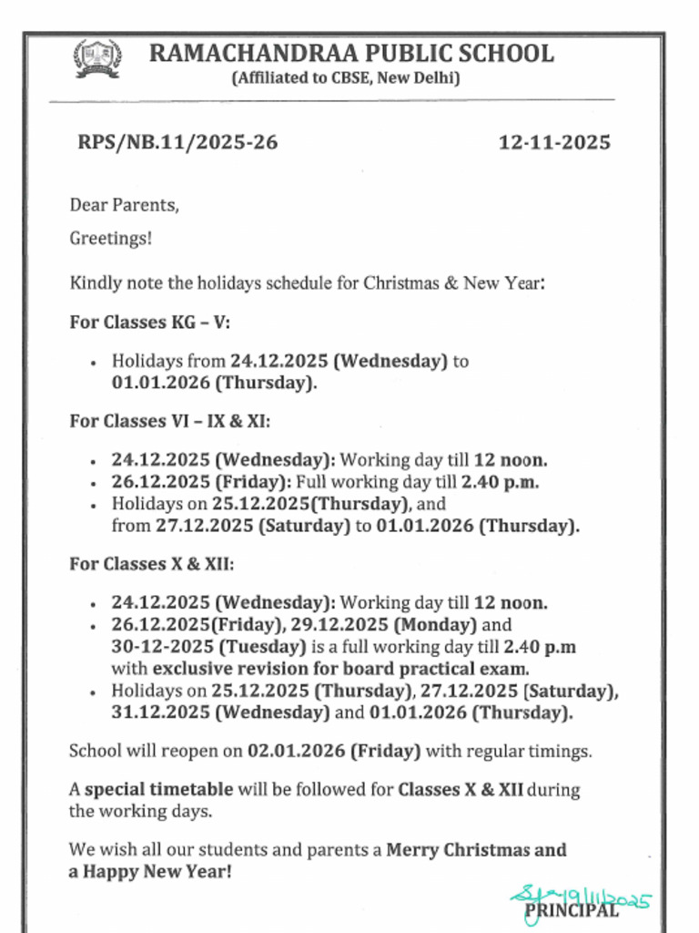 Christmas & New Year Holiday Circular | PDF