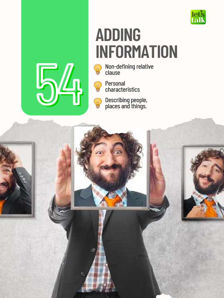 Study Notes Lesson 54 - Adding Information | PDF | Linguistic Typology ...