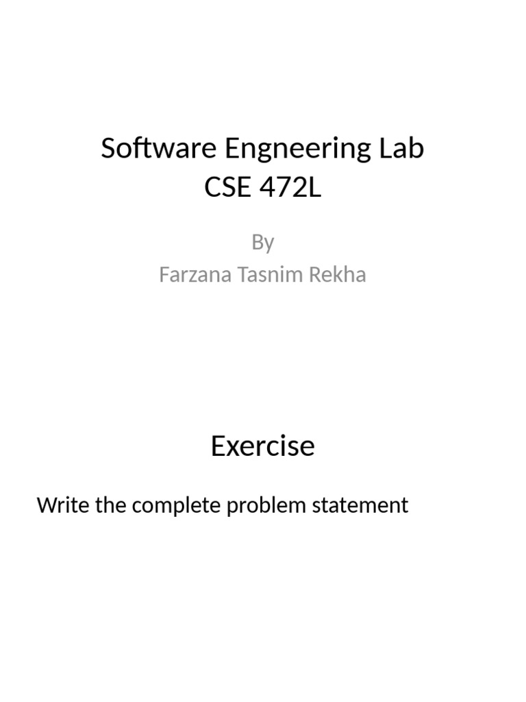 SE Lab Lecture 2 | PDF