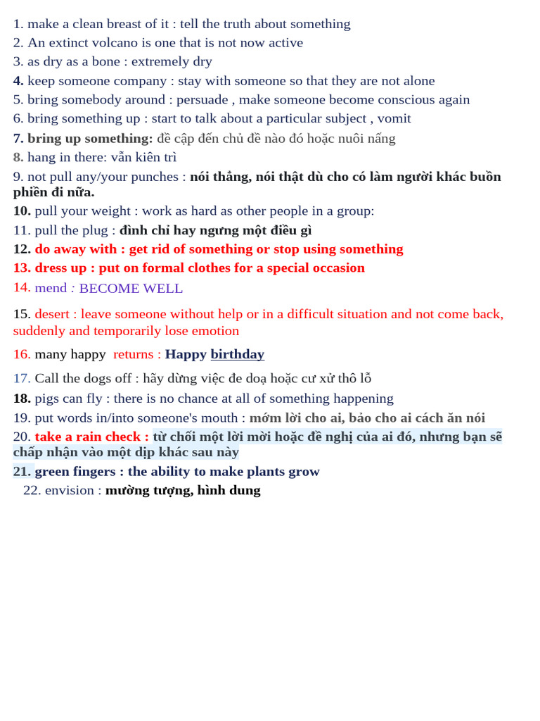 Overview 5 of Idioms Collocations Advanced Words | PDF