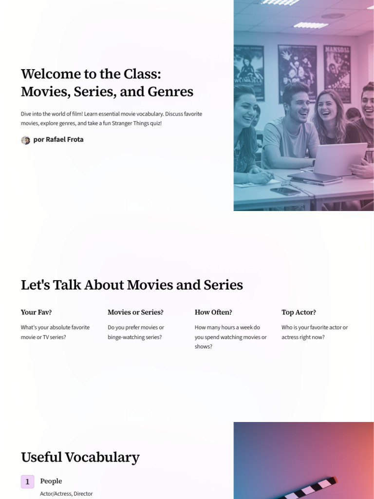Welcome To The Class Movies Series and Genres | PDF