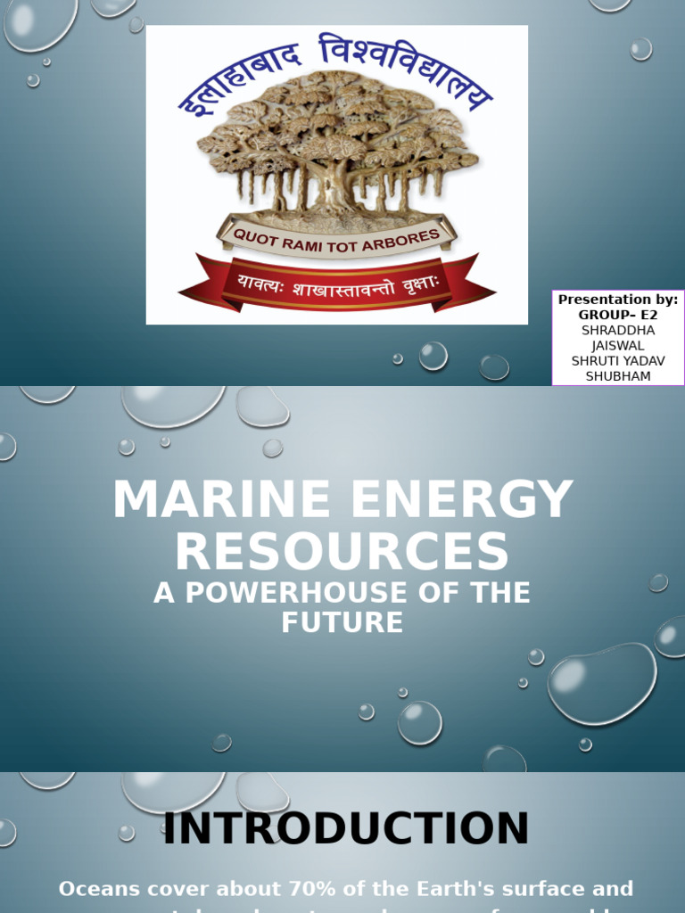 Marine Energy Resources | PDF | Hydrography | Earth Sciences