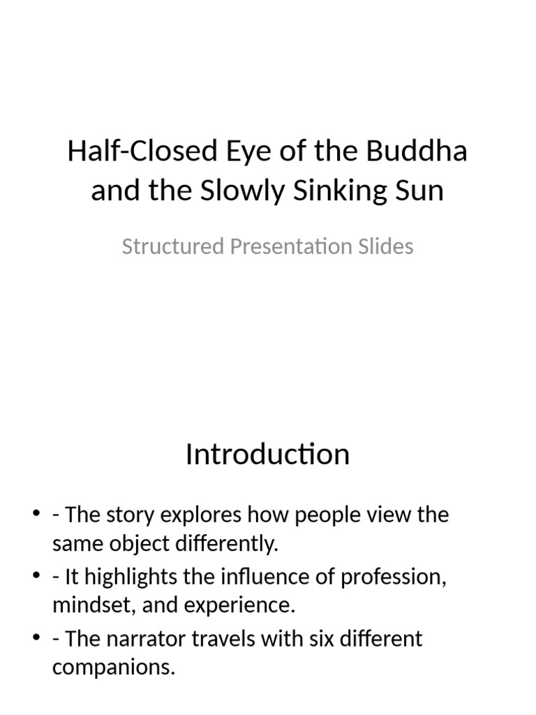 Buddha Presentation Structured | PDF