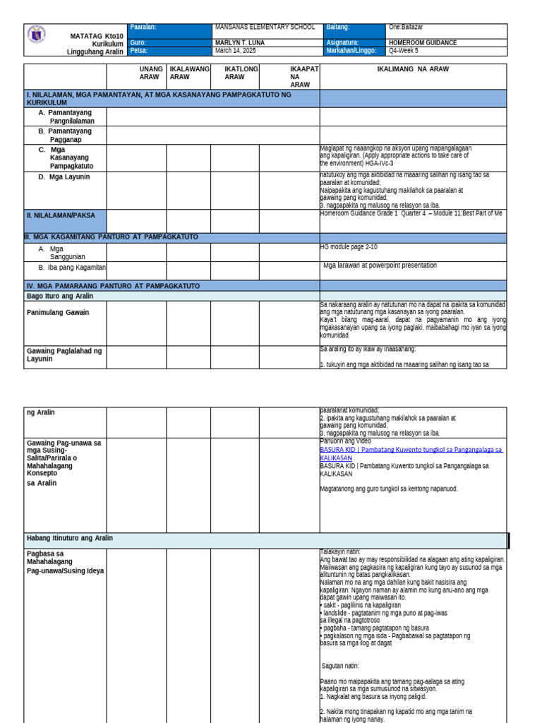 Q4-Week 5-HGP | PDF