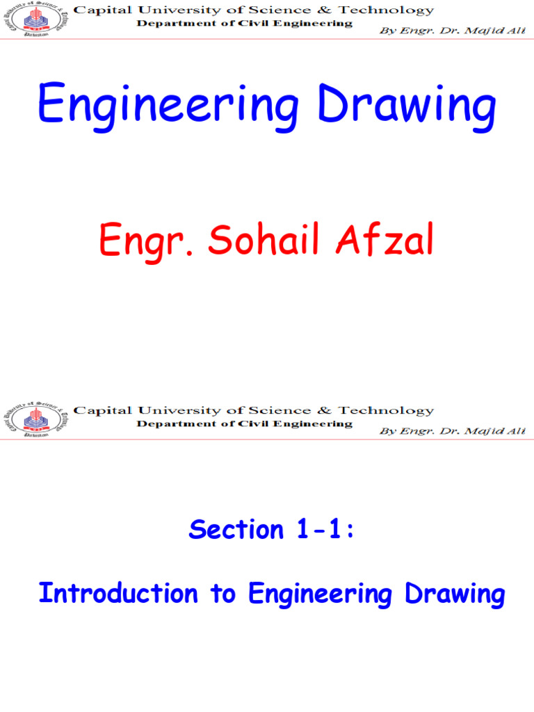 Engineering Drawing Lecture-1 | PDF | Drawing | Geotechnical Engineering