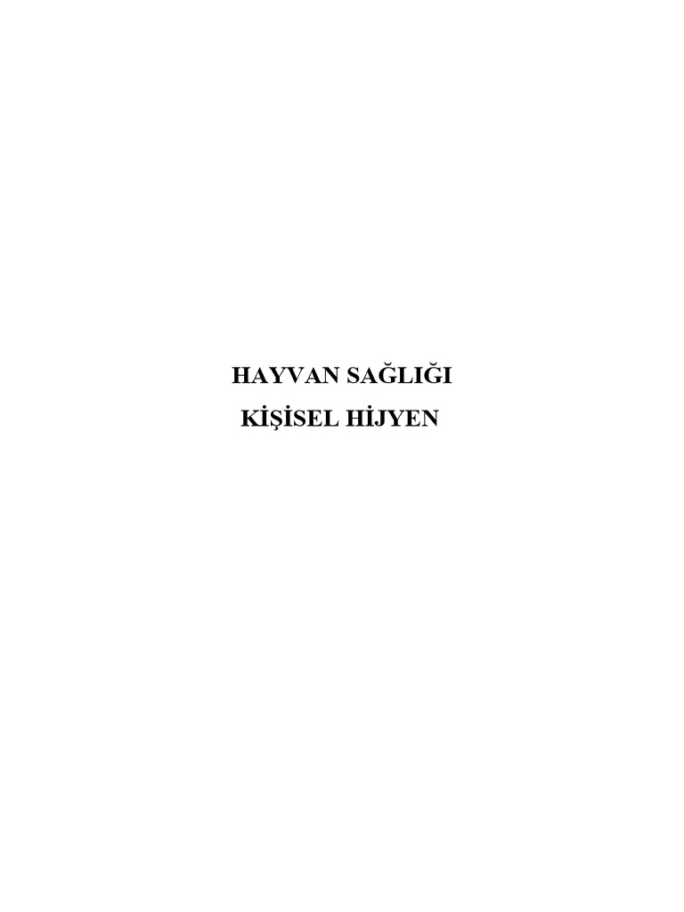 Ki Isel Hijyen | PDF