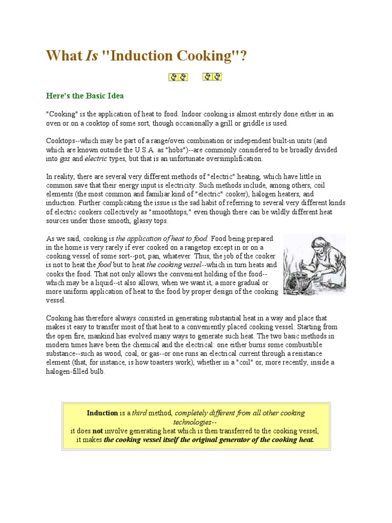 How Induction Cooking Works: Electromagnetic Fields Heat Cookware | PDF ...