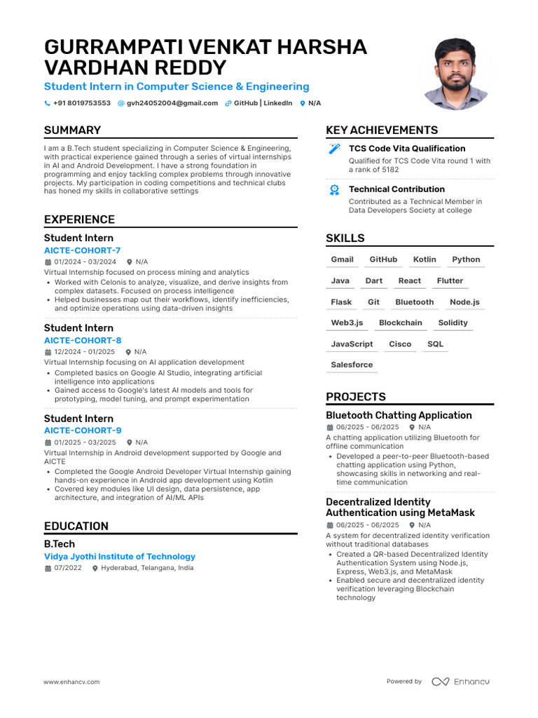 Gurrampati Venkat Harsha Vardhan Reddy Resume | PDF | Artificial ...