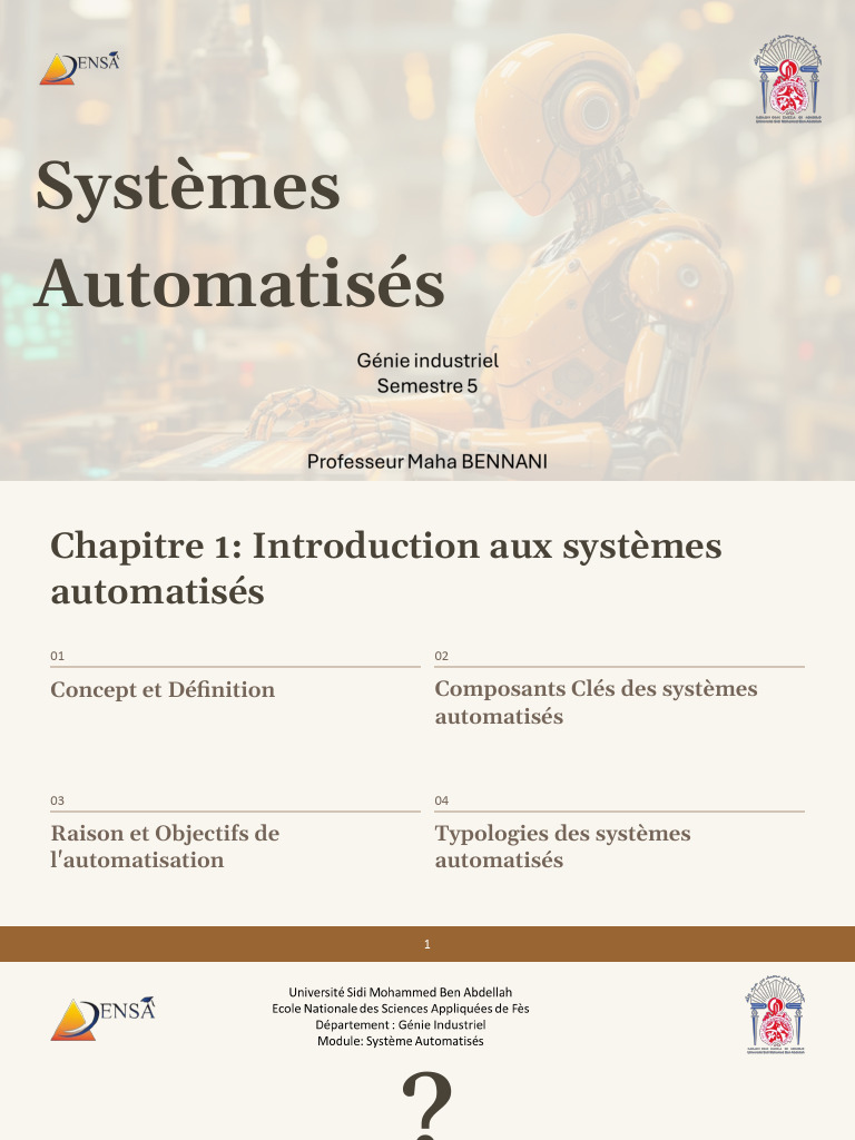 Systémes Automatisés Partie 1 | PDF | Production et fabrication