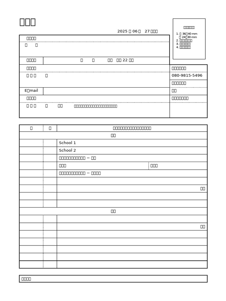 Japanese Resume Format | PDF