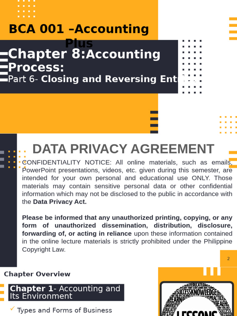 Chapter 8 Lesson 1 Preparation of Closing and Reversing | PDF ...