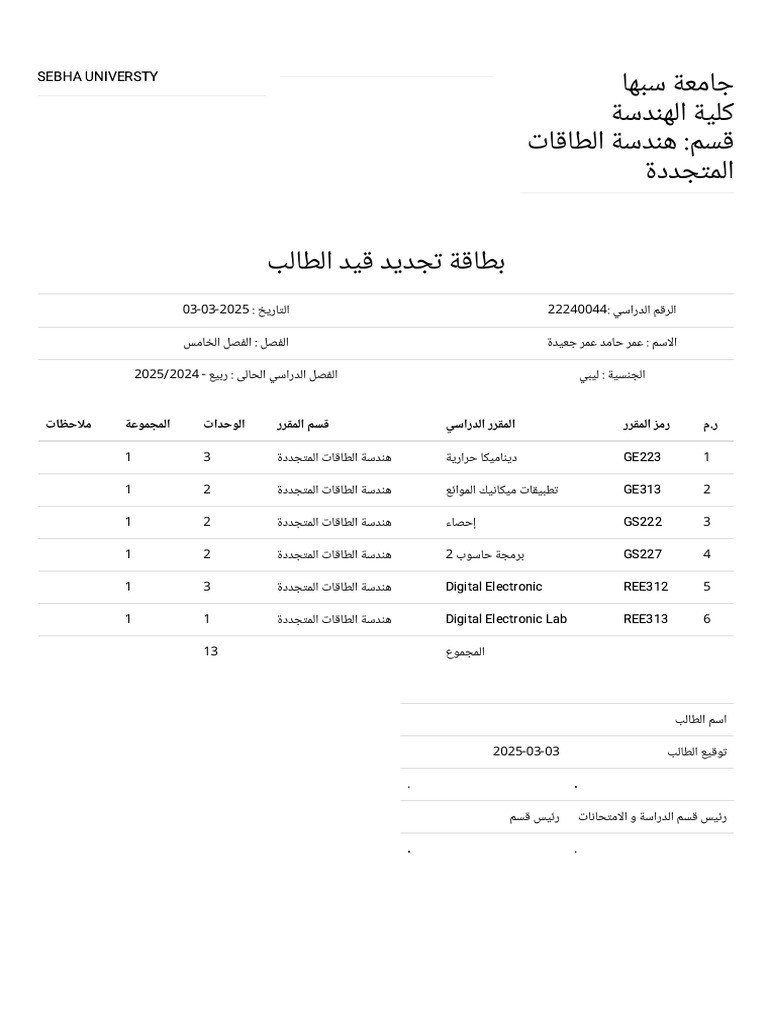 Sebha Universty | PDF