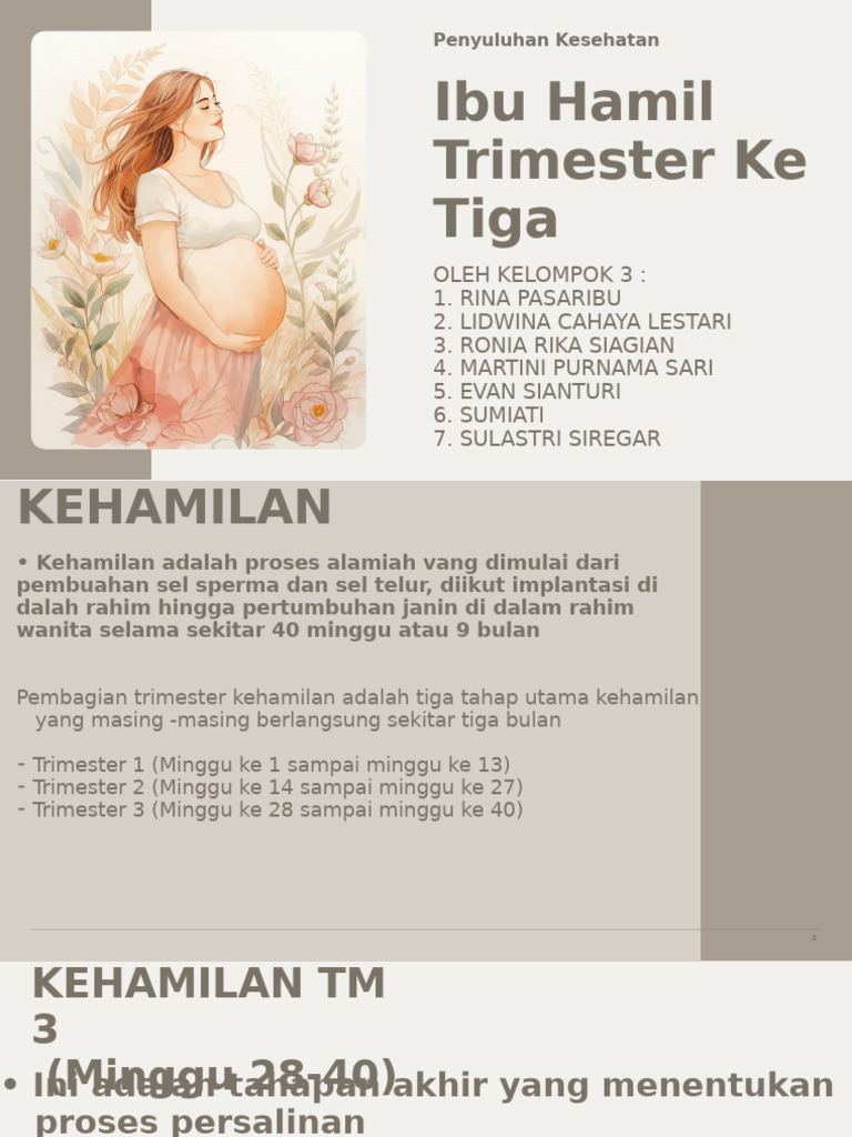 Presentasi - Ibu Hamil Trimester Ke Tiga - 20251124 - 202934 - 0000 | PDF