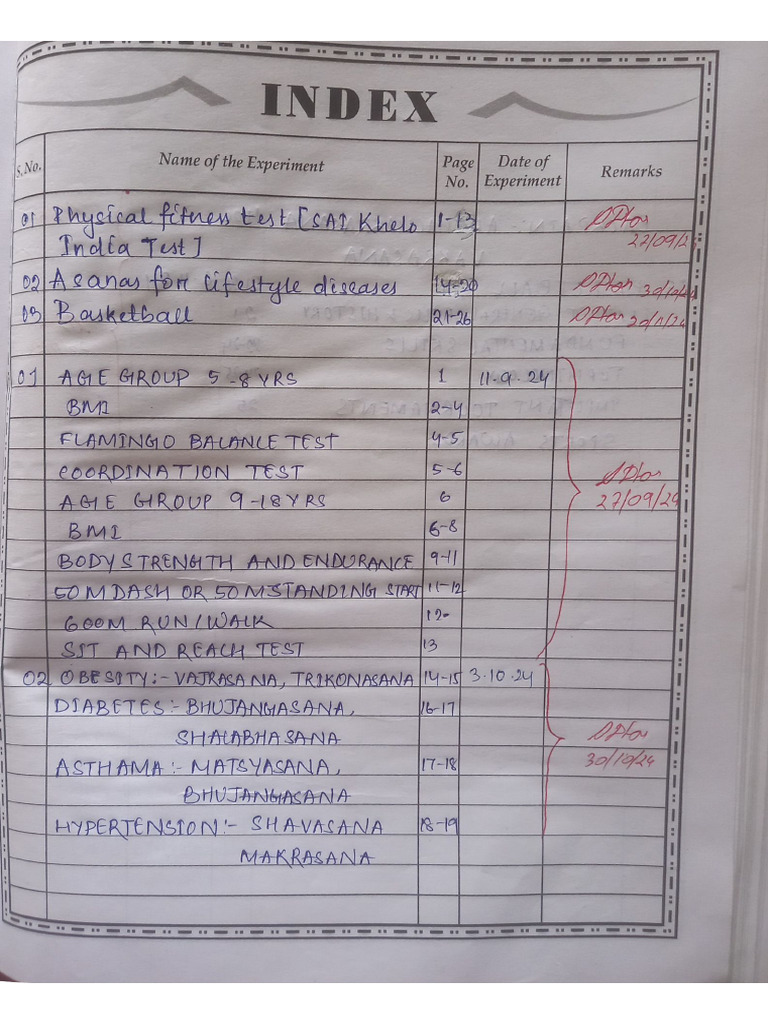 Physical Education Practical | PDF