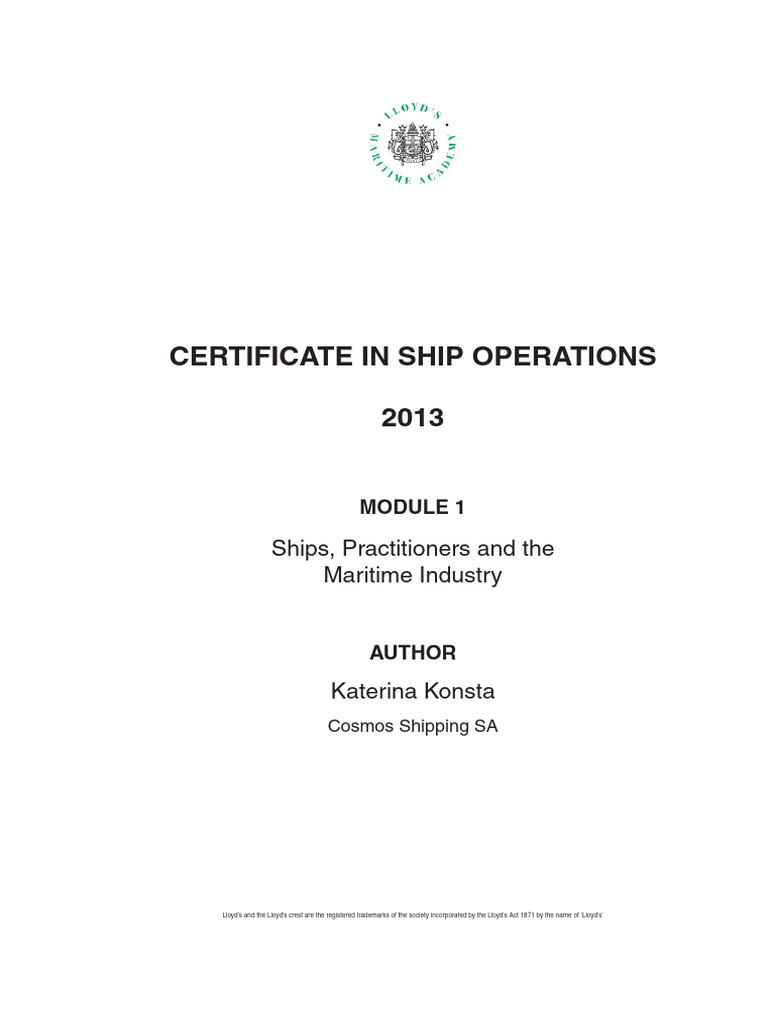 FLP2289 Module1 Website | PDF | Tonnage | Water Transport