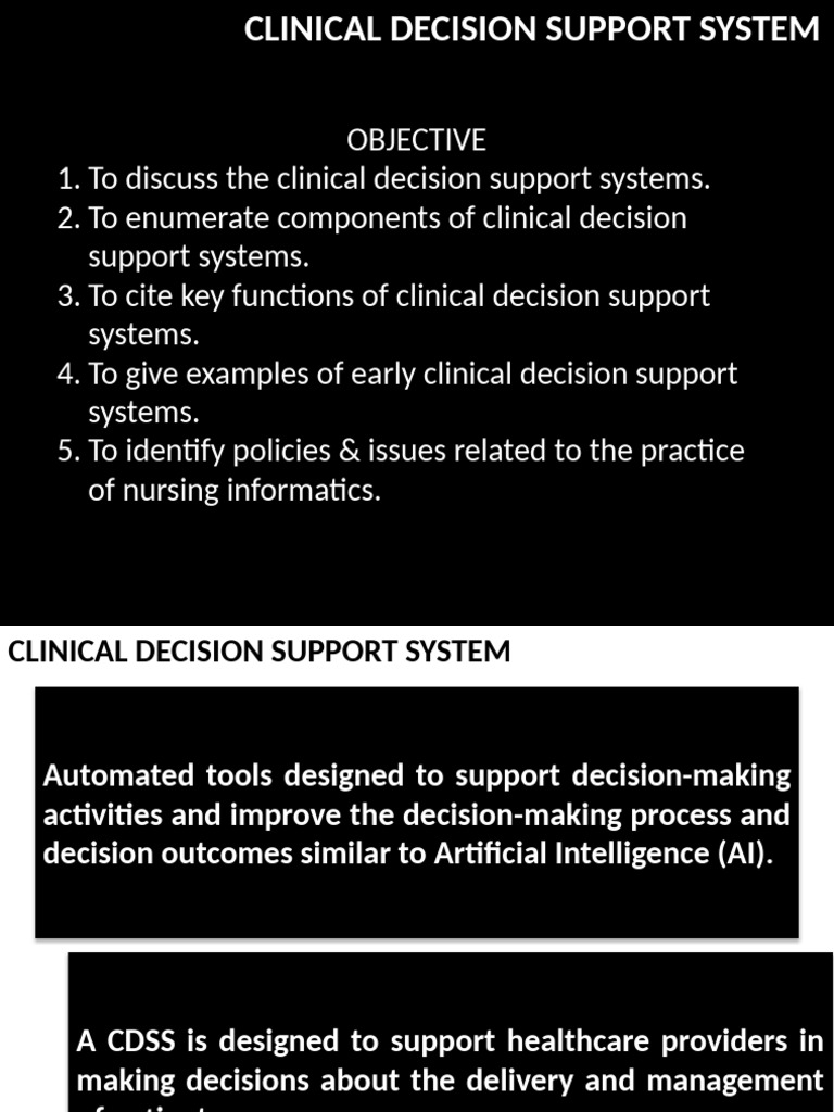 Overview of Clinical Decision Support Systems | PDF | Decision Support ...
