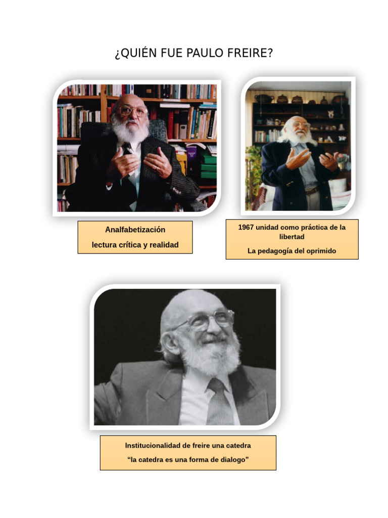 Paulo Freire: Pedagogía y Analfabetización | PDF
