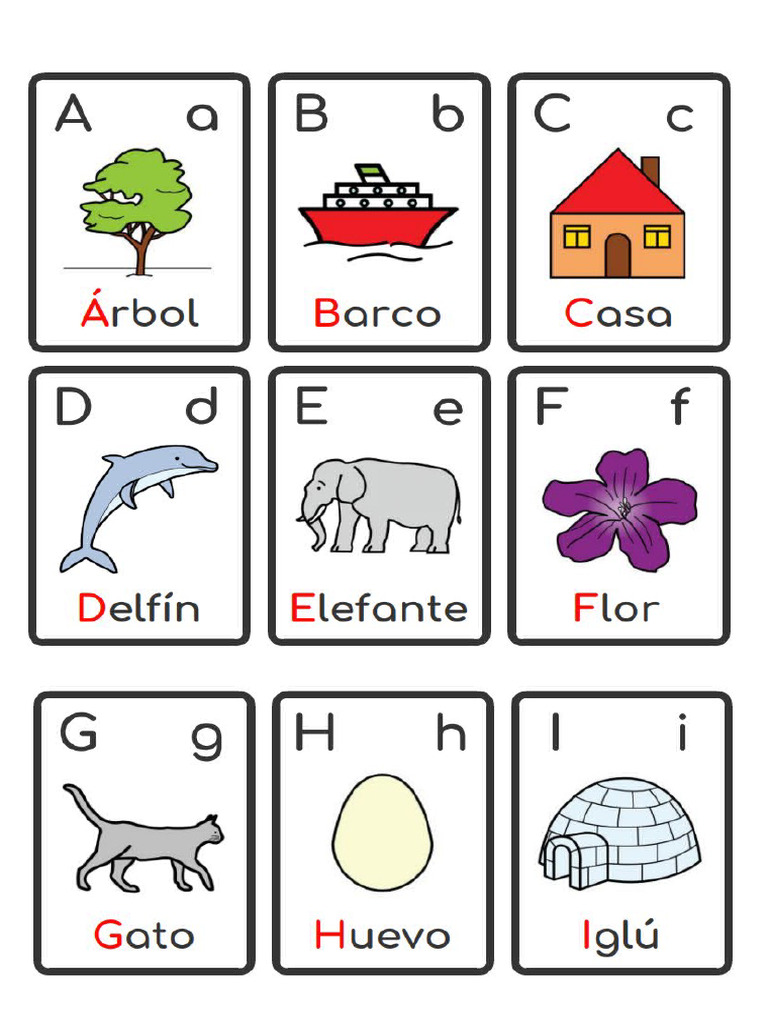 Abecedario Con Imagenes para Album | PDF