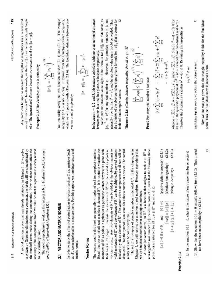 01 Norm of Vector Matrix | PDF