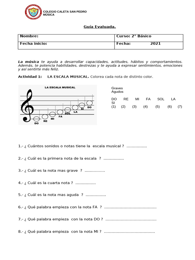 Guia Evaluada 2do | PDF