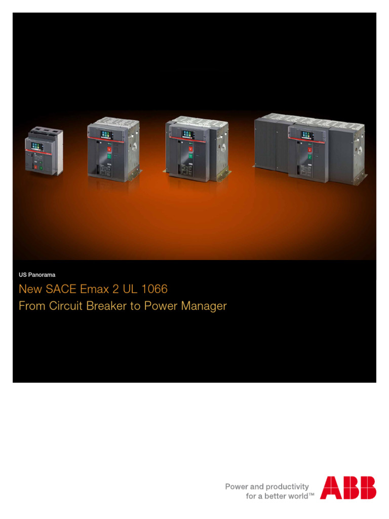 ABB SACE Emax 2 Circuit Breakers | PDF | Electric Generator | Electricity