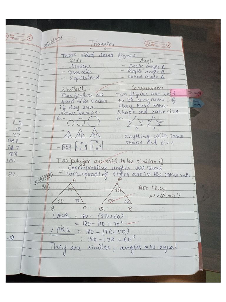 Class 10 - Triangles | PDF