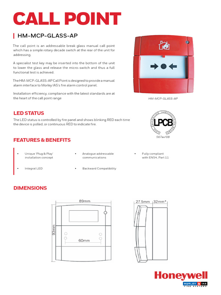 Addressable Break Glass Call Point | PDF | Electrical Engineering ...