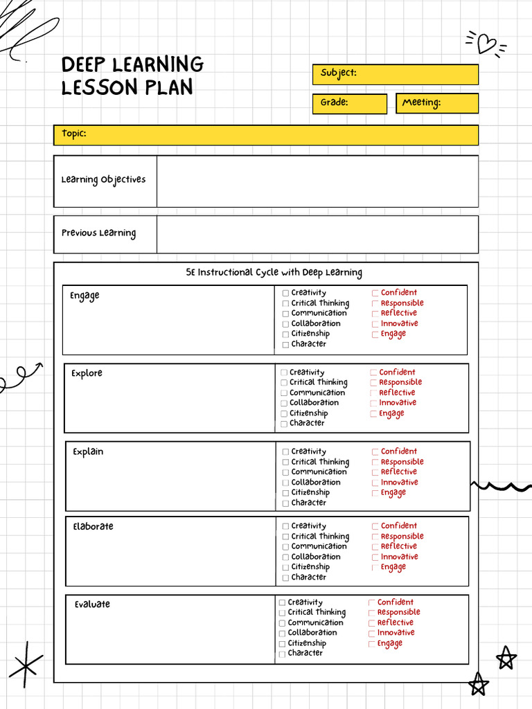 Deep Learning Lesson Plan Guide | PDF | Lesson Plan | Educational ...