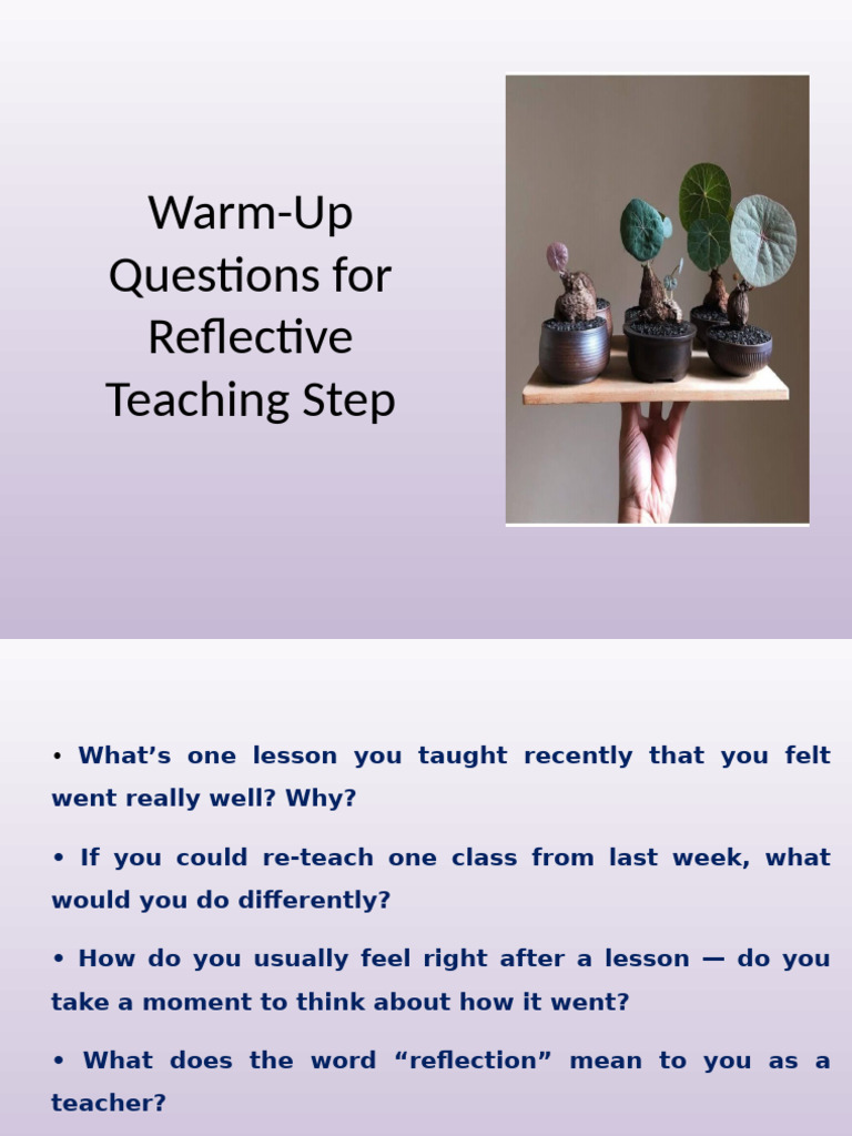 3 Reflect Warm-Up Questions For Reflective Teaching | PDF