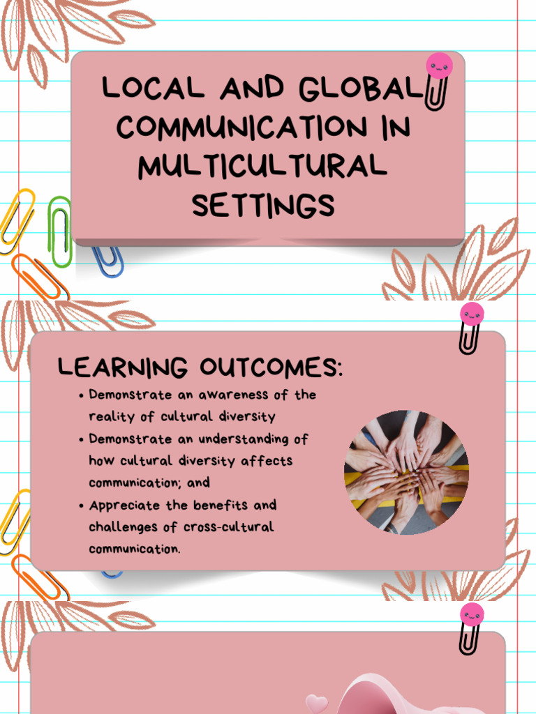 Local and Global Communication in Mutlicultural Settings | PDF ...