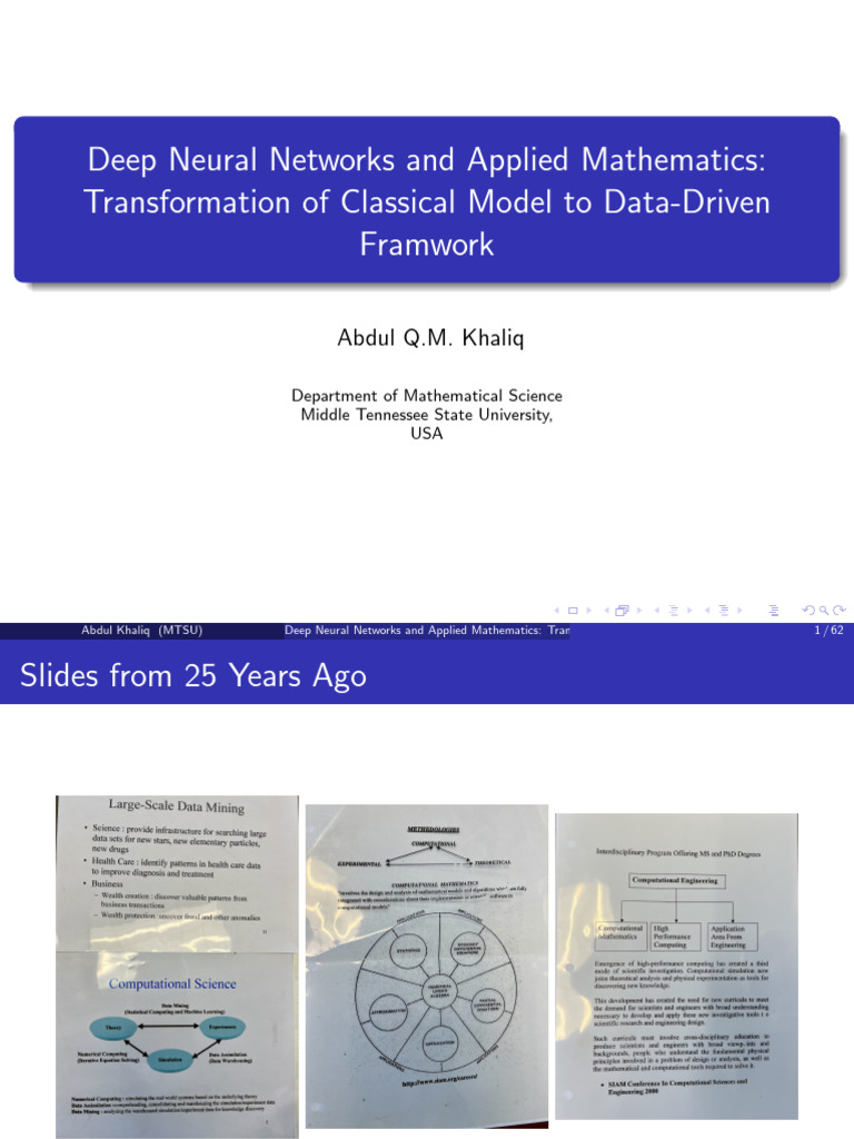 DR Khaliq COMSAT Talk 11032025 | PDF | Deep Learning | Computational ...