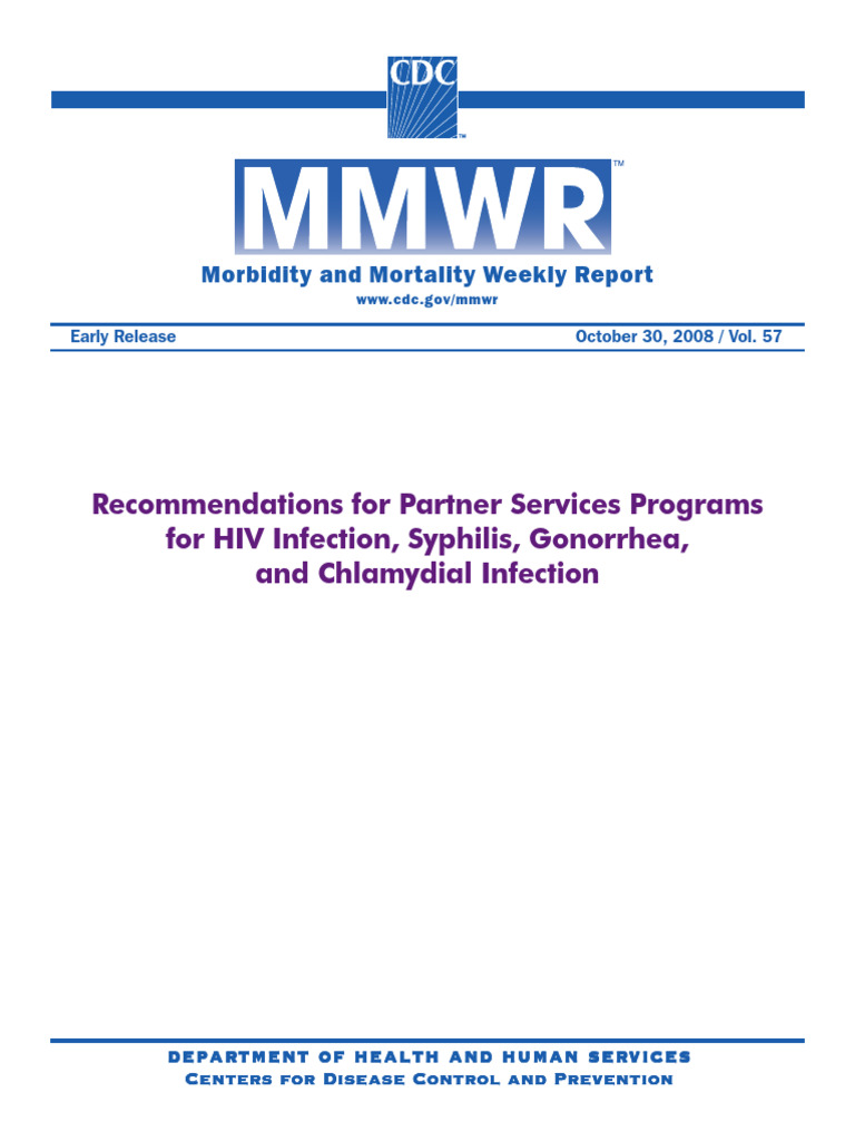 MMWR Partner Services Recommendations | PDF | Sexually Transmitted ...