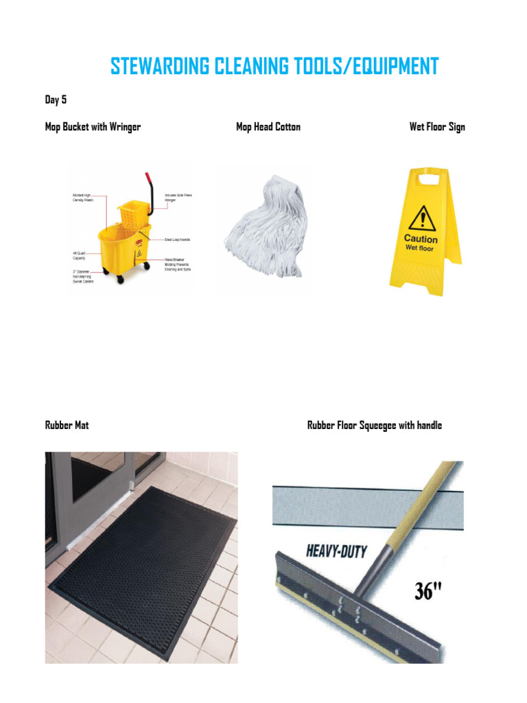 Stewarding Cleaning Tools - Equipment | PDF