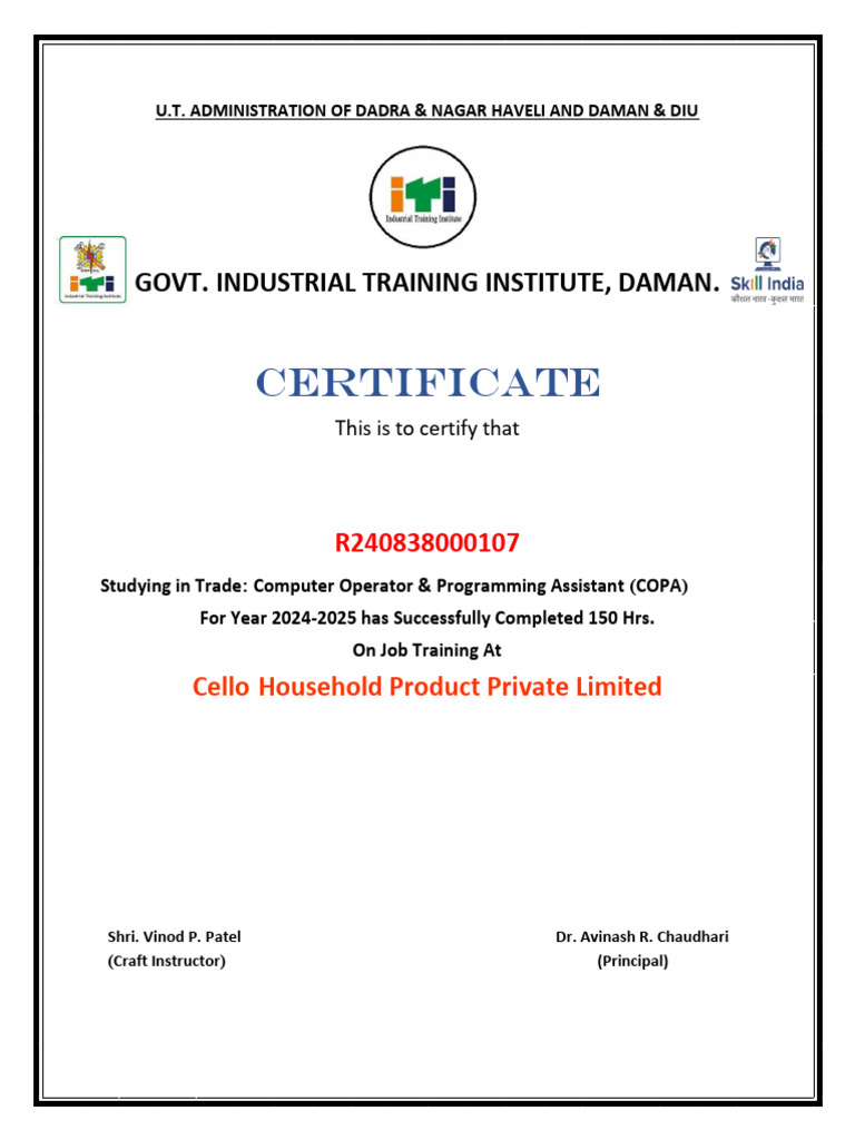 Certificate | PDF