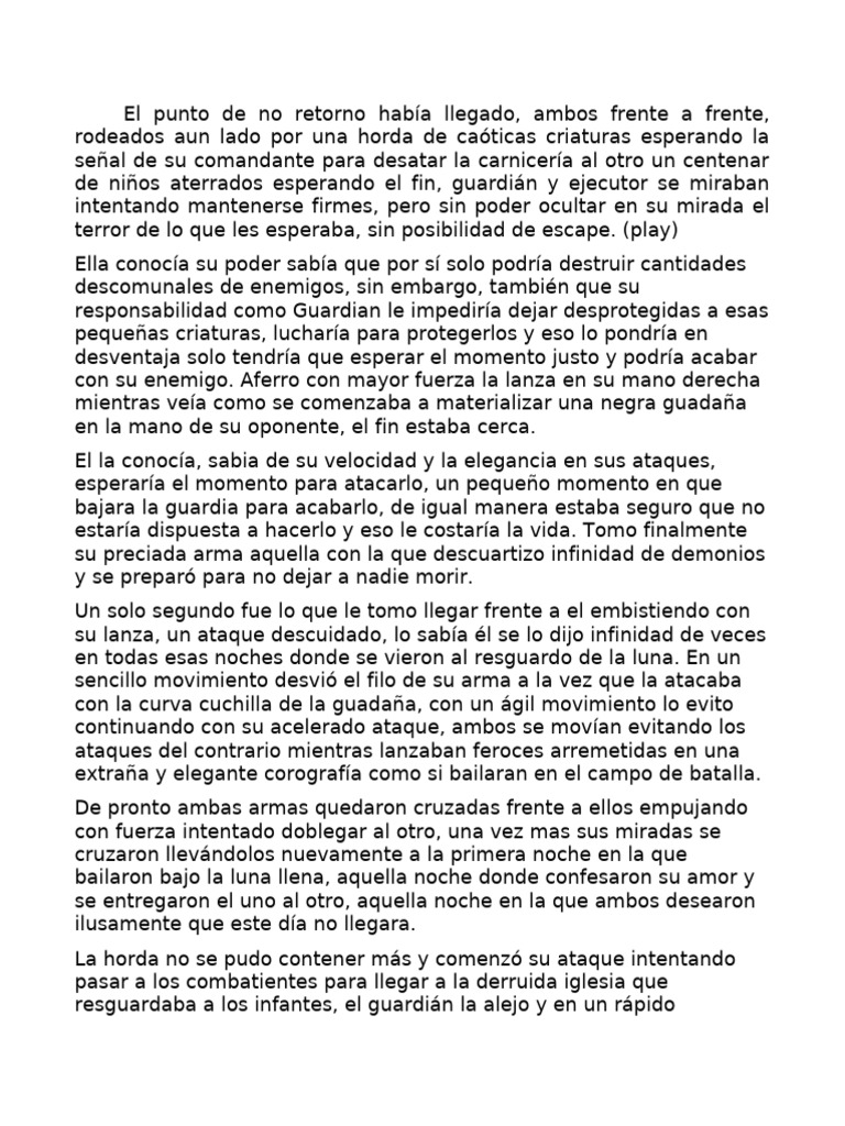 El Punto de No Retorno Había Llegado | PDF