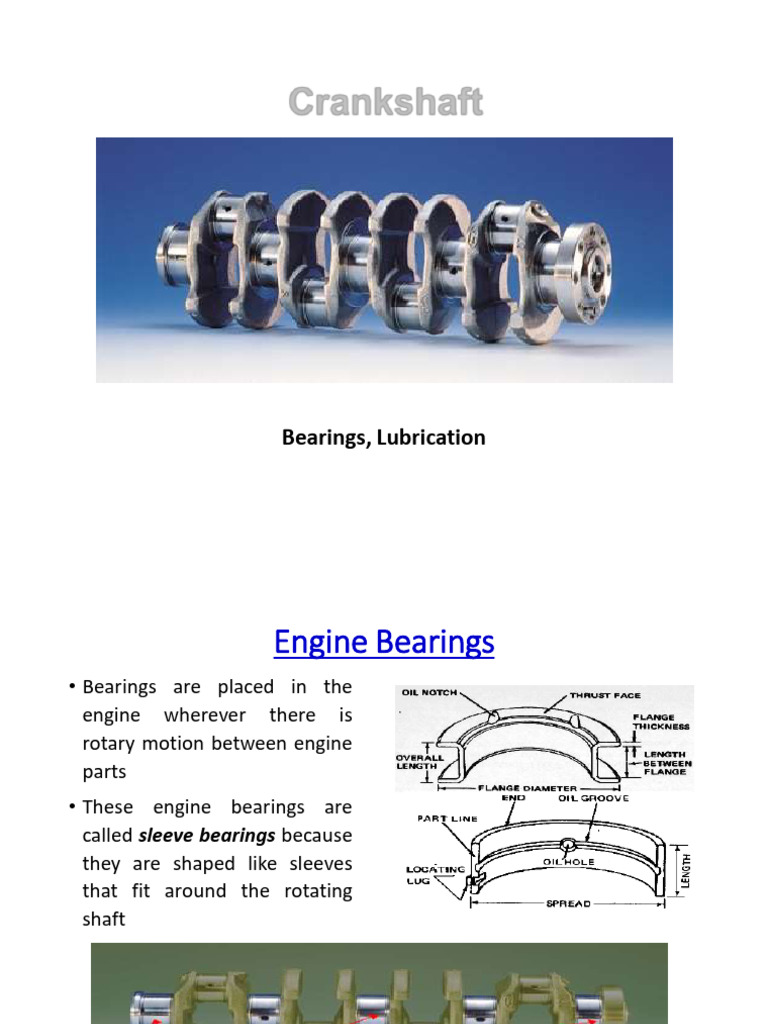 Engine Crankshaft Bearings Overview | PDF | Bearing (Mechanical ...