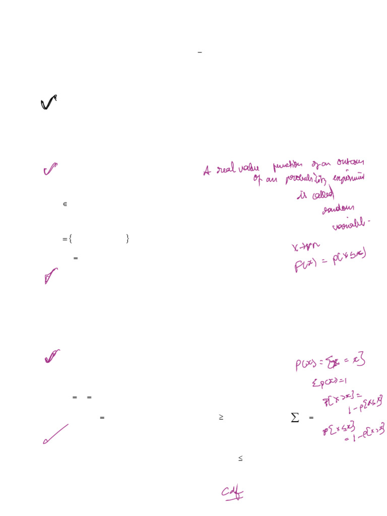 P&s Notes Unit-II R-2024 | PDF | Probability Distribution | Random Variable