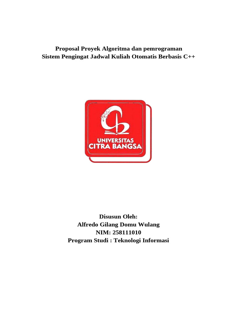 Sistem Pengingat Kuliah C++ Otomatis | PDF
