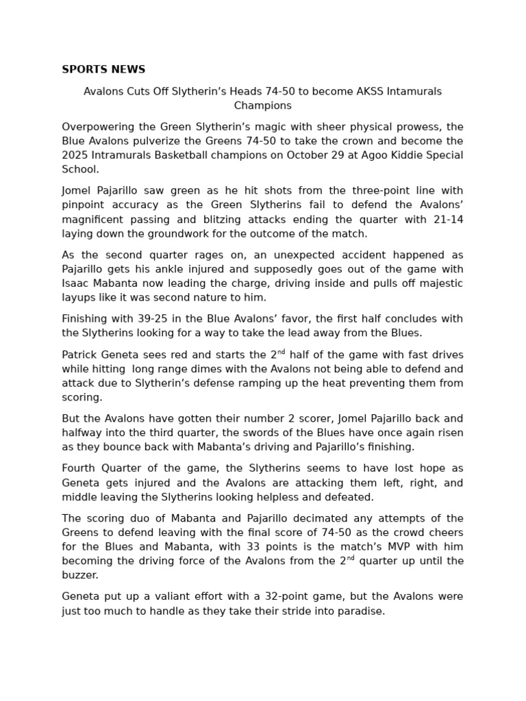 SPORTS News, Feature, and Editorial | PDF