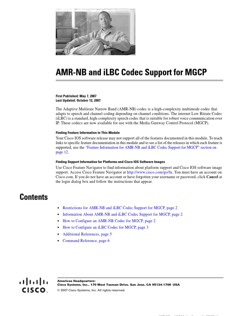 Cisco AMR Codec | PDF | Cisco Systems | Router (Computing)