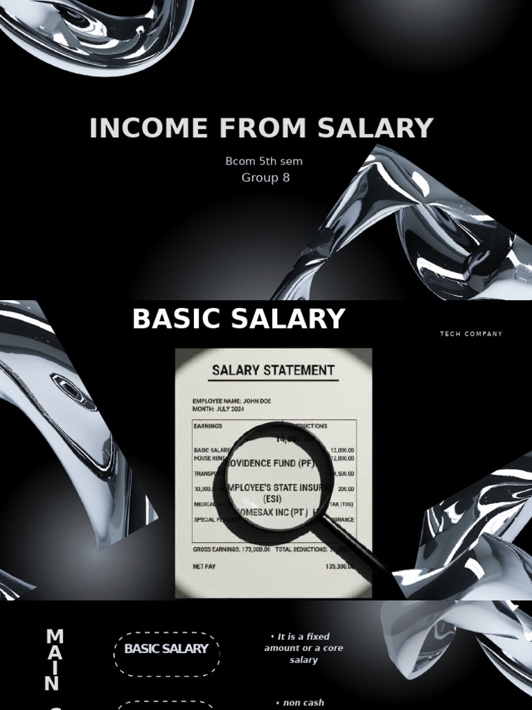 Presentation of Income From Salary - Income Tax | PDF | Employee ...