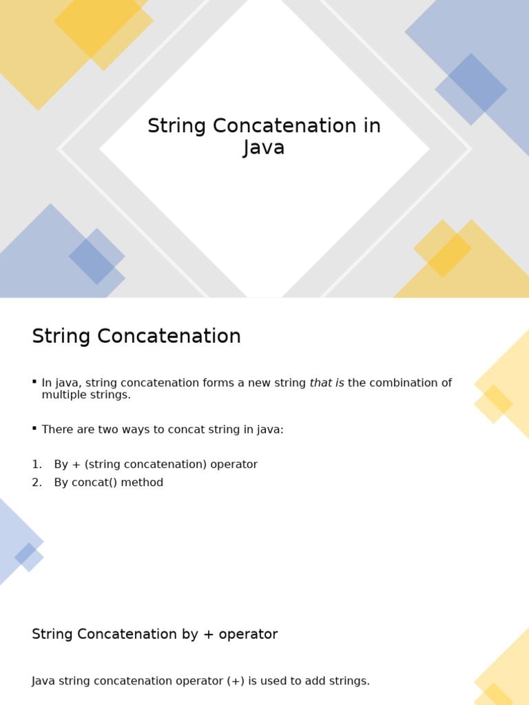 4.string Concatenation in Java | PDF