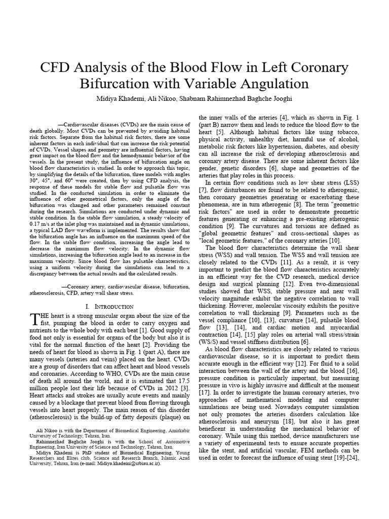 06.CFD Analysis of The Blood Flow in Left Coronary Bifurcation With ...