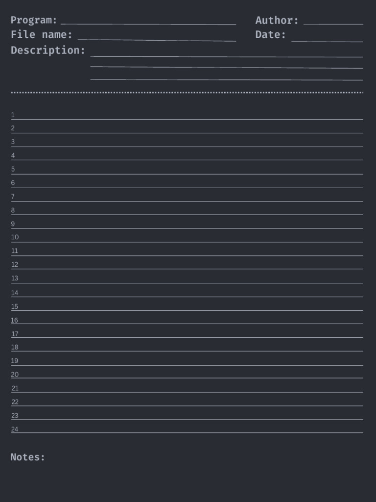 Main Notes Lines Dark | PDF