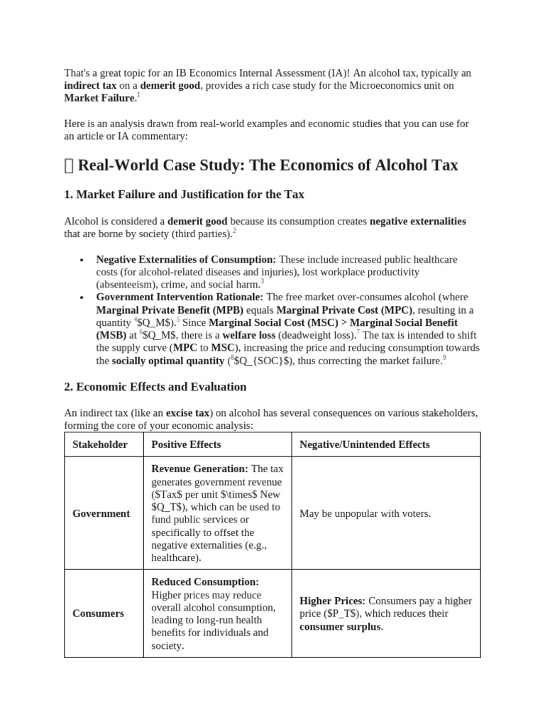 alcohol tax | PDF | Taxes | Elasticity (Economics)