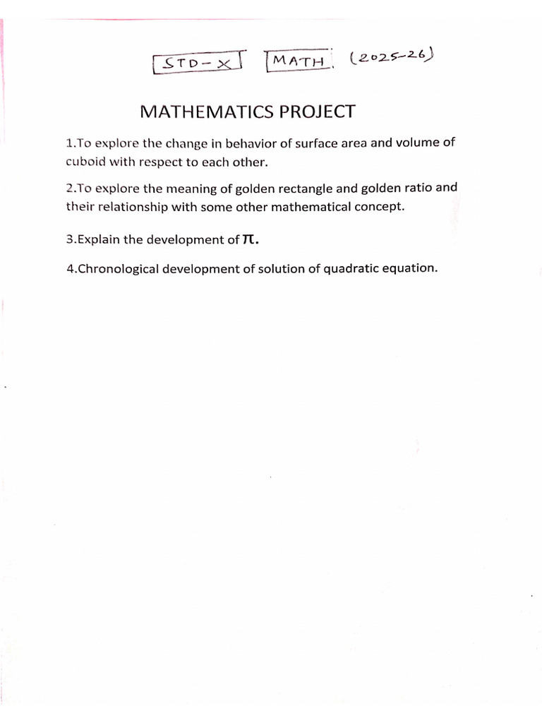 10 Maths Project | PDF
